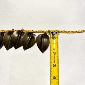 Mango | Jewelry | Brass Leaf Yellow Necklace From Mango | Poshmark